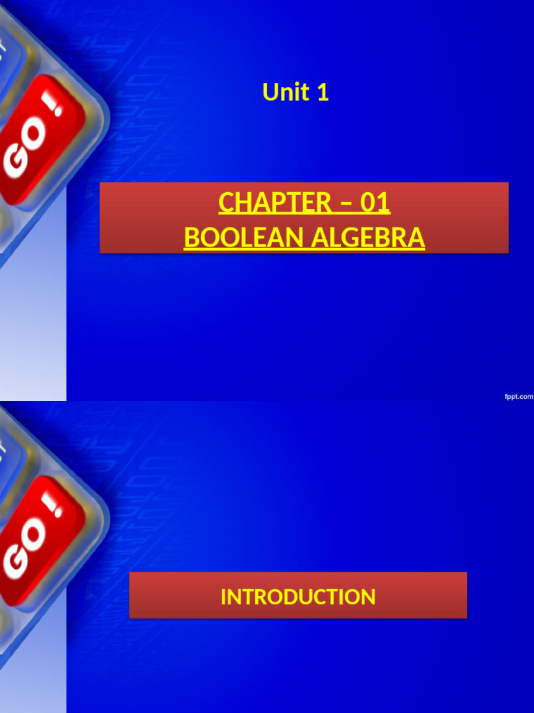 Chapter 1 Boolean Algebra | PDF | Boolean Algebra | Teaching Mathematics