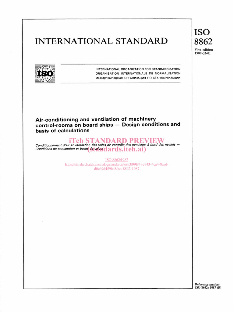 ISO-8862-1987 | PDF | International Organization For Standardization | Heat