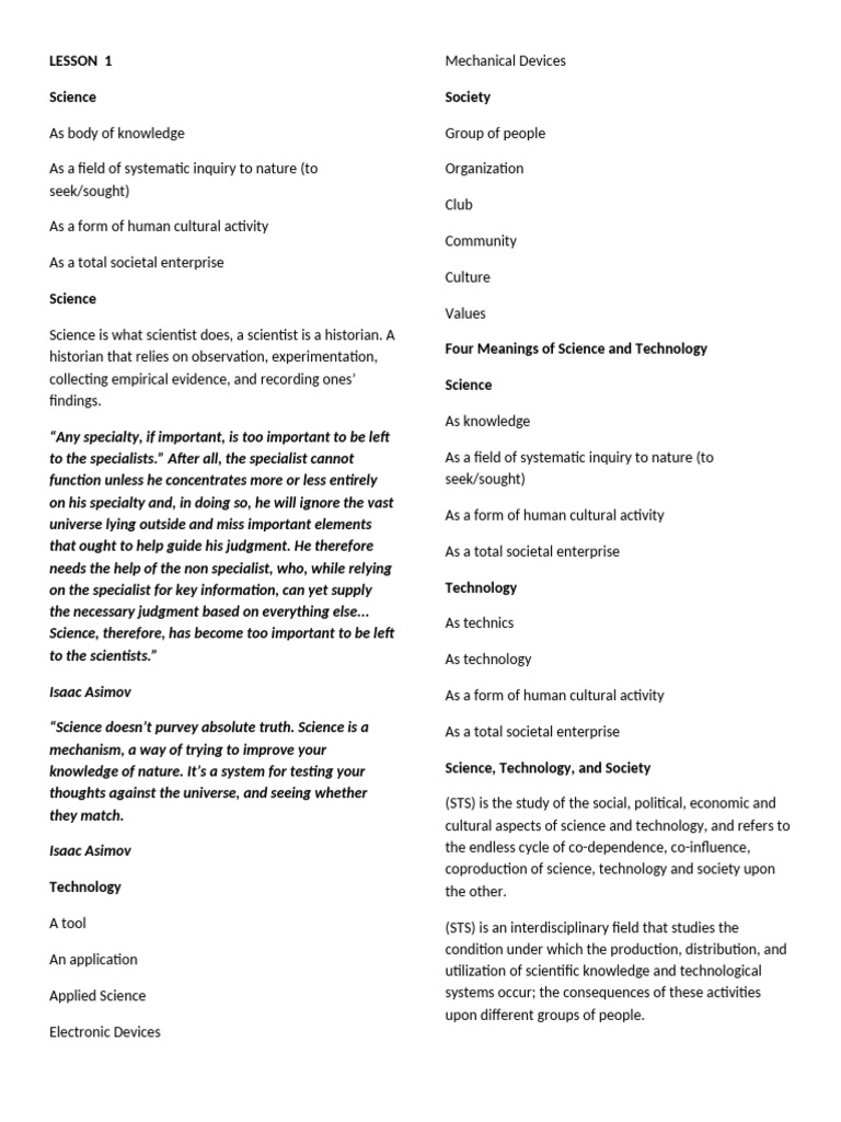 Sts | PDF | Science | Hypothesis