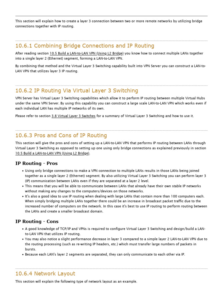 10.6 Build A LAN-to-LAN VPN (Using L3 IP Routing) - SoftEther VPN Project | PDF | Virtual ...