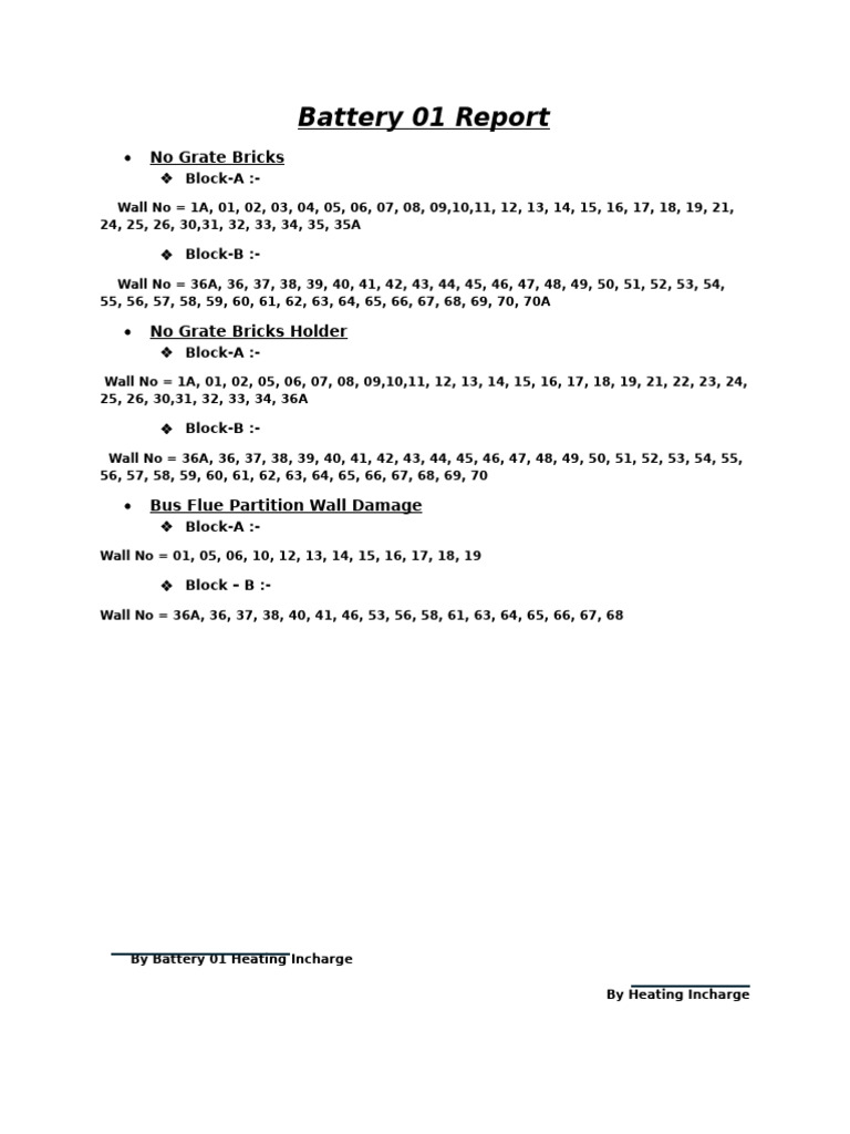 Battery 01 Report | PDF