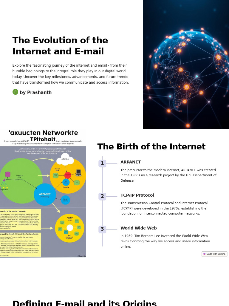 The Evolution of The Internet and E Mail | PDF | Internet | Security