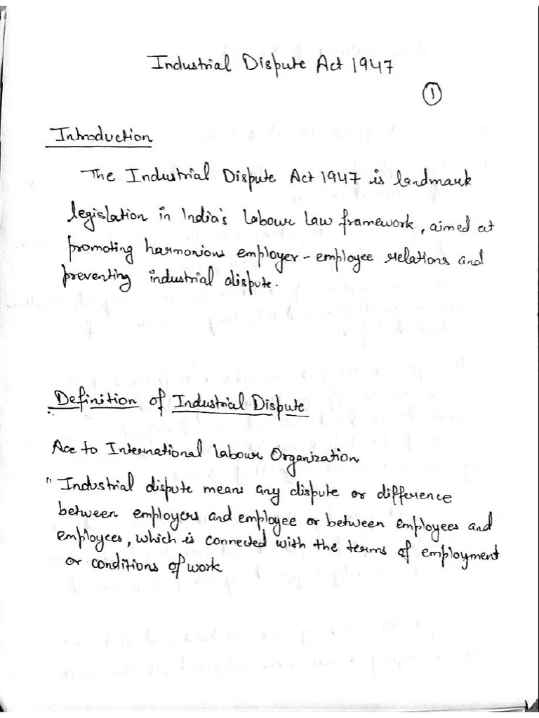 Industrial Dispute Act 1947 | PDF