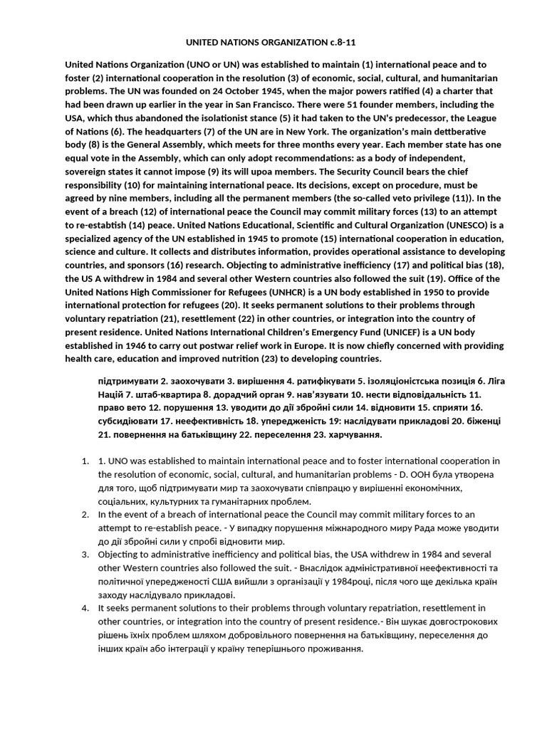 UNITED NATIONS ORGANIZATION C | PDF
