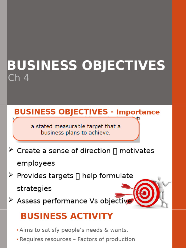 Key Business Objectives Explained | PDF | Profit (Economics ...