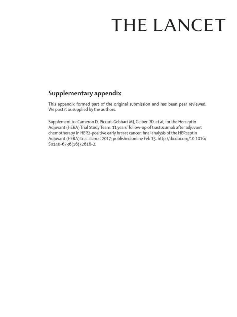 5b HERA Trial Appendix 2017 NIHMS861564-Supplement-Supplementary | PDF | Clinical Medicine ...