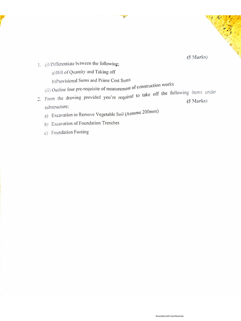 Quantity Survey | PDF