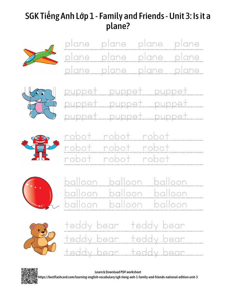 (PDF-Tracing) Move Up 1 - Unit 3: Toys (Lesson 1) | PDF