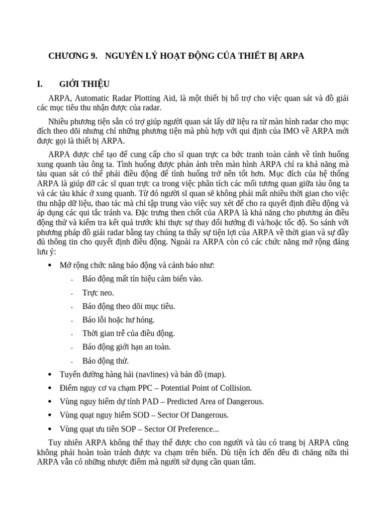 NGUYÊN LÝ HOẠT ĐỘNG CỦA THIẾT BỊ ARPA | PDF
