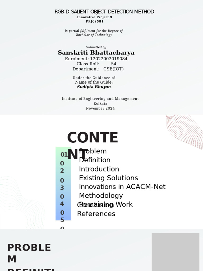 Problem Definition Introduction Existing Solutions Innovations in ACACM ...