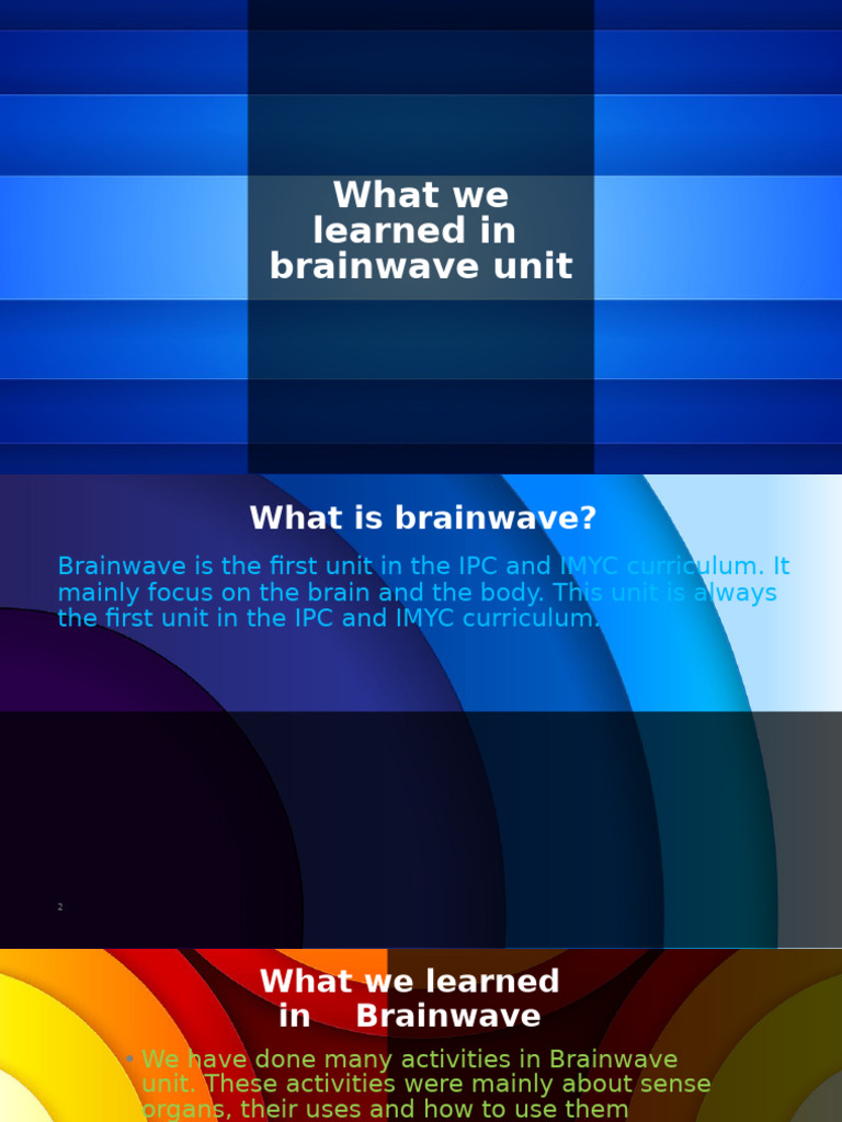 What we learned in brainwave unit | PDF