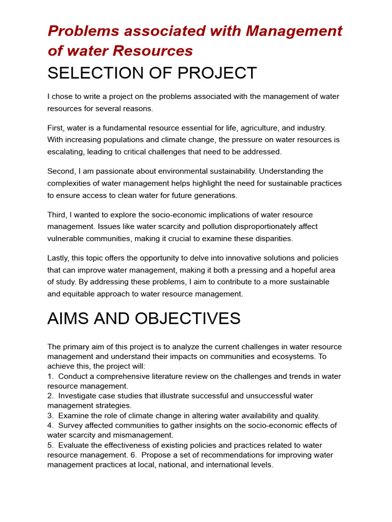 Problems Related To Disaster Management | PDF | Water Resources ...