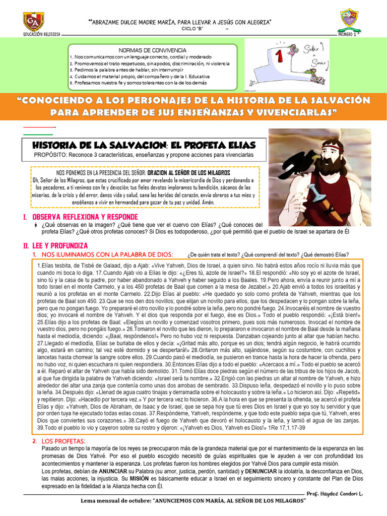 El Profeta Elías y su Misión Divina | PDF | Elijah | Contenido bíblico