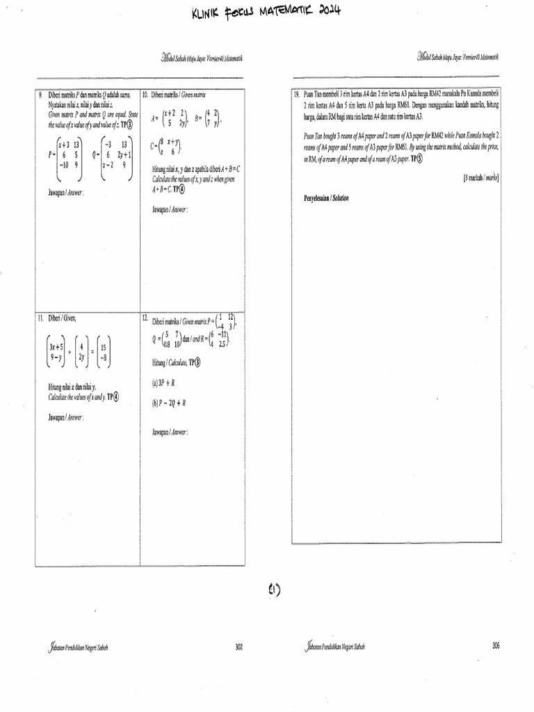 Klinik Matematik Set 2 | PDF
