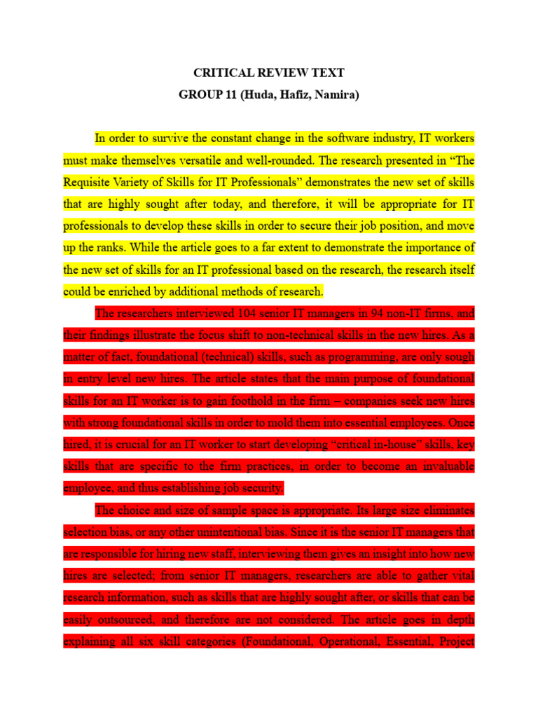 critical review teks reading | PDF | Cognition