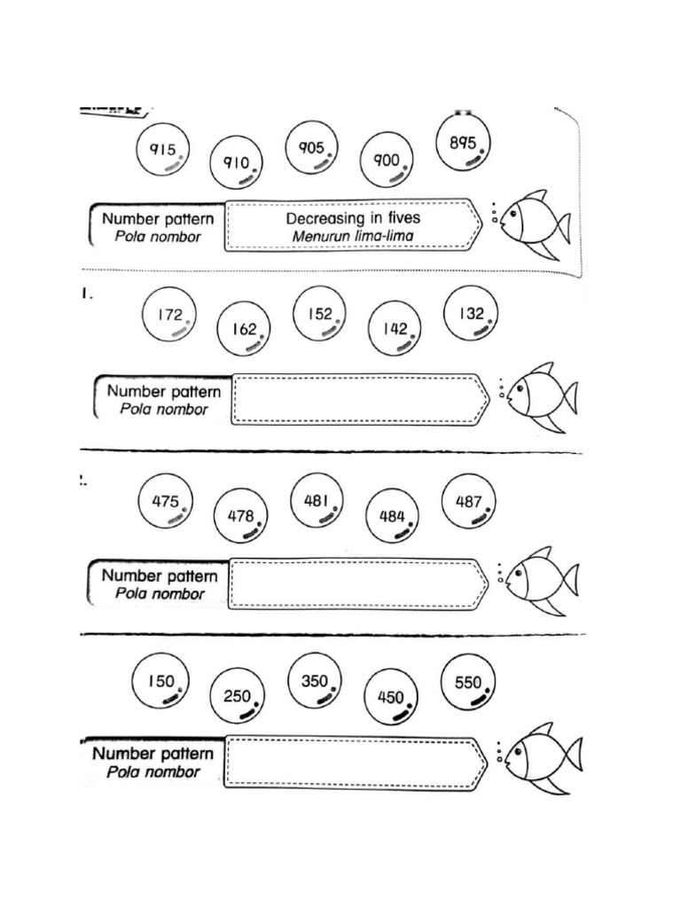22.5 Worksheet Complete and Describe The Number Pattern | PDF