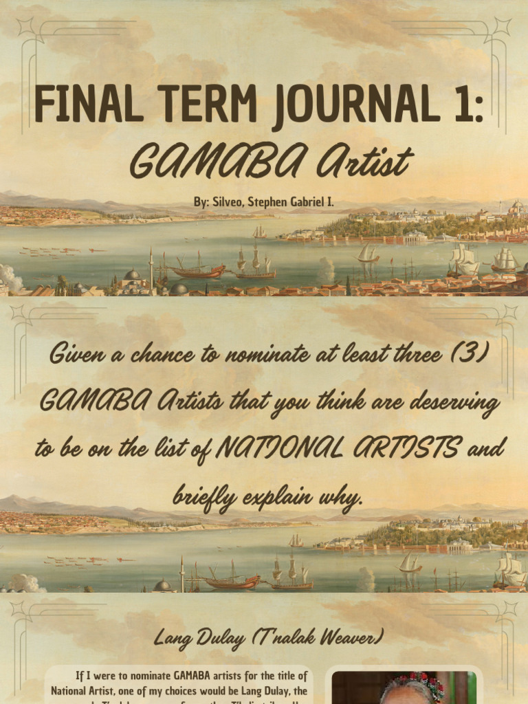 Final Term Journal 1 GAMABA Artist | PDF
