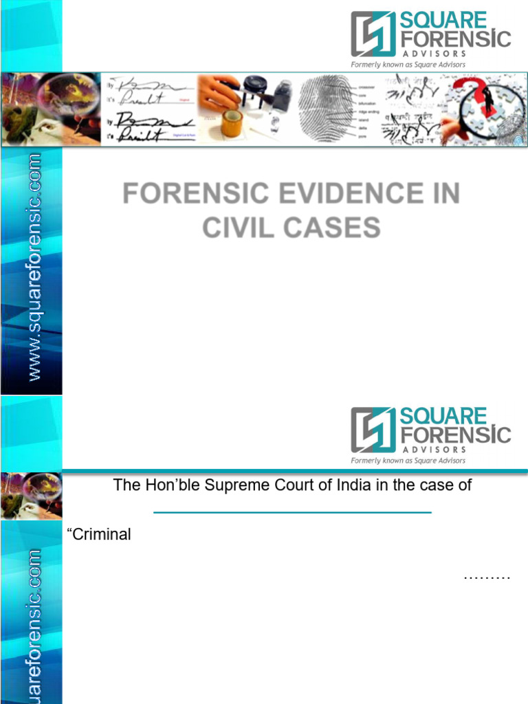 Forensic Evidence in Civil Cases Guide | PDF | Fingerprint | Forensic ...