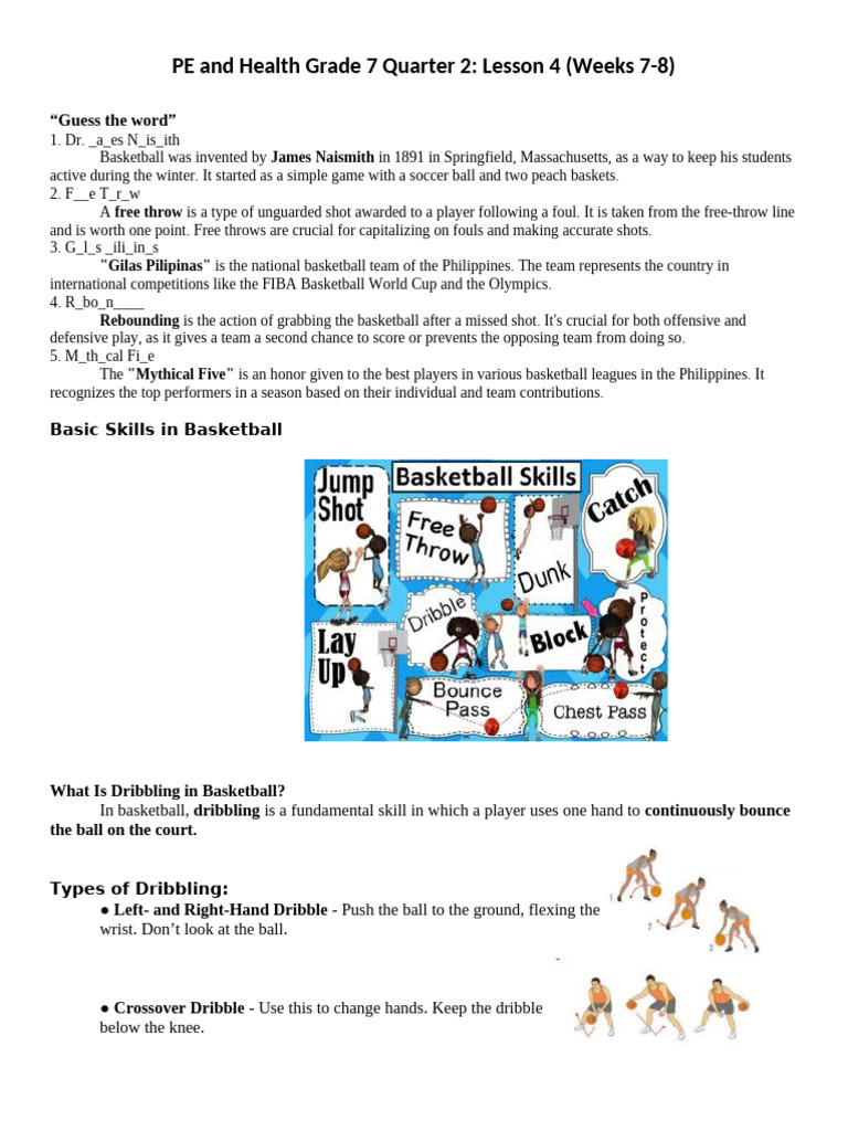 PE and Health Grade 7 Quarter 2 Wks 7 8 | PDF | Ball Games | Team Sports