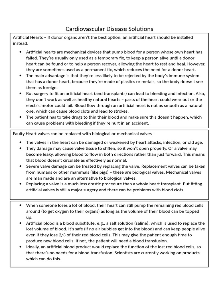 Cardiovascular Disease Treatment Options | PDF | Heart | Blood