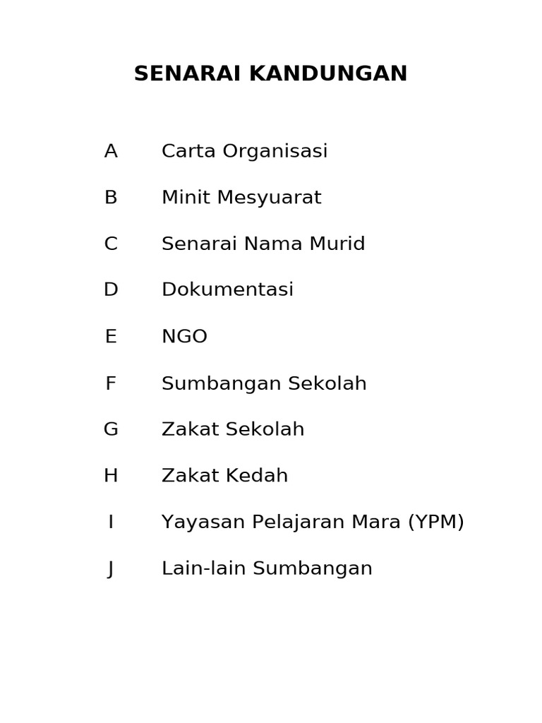 Senarai Kandungan | PDF