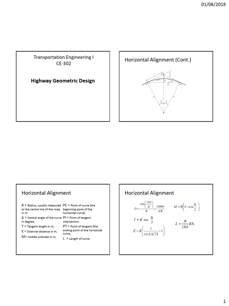 Transportation Engineering I (Lec - 5) | PDF | Lane | Transport