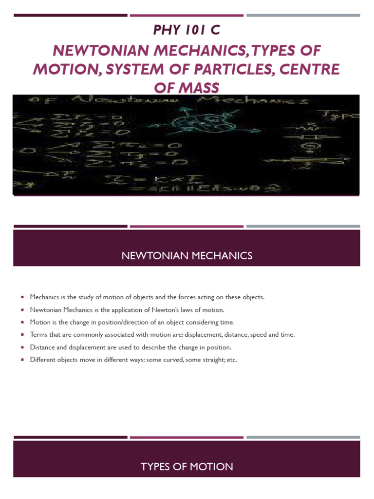 types of motion | PDF | Newton's Laws Of Motion | Rotation Around A ...