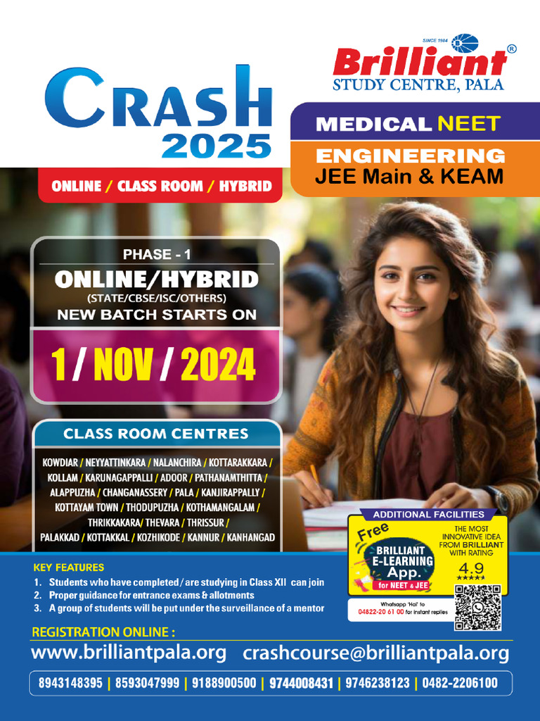 Neet - IIT - JEE - Medical - Engineering - Crash Courses - Near Me | PDF