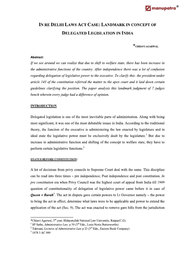 Delhi Law Case | PDF