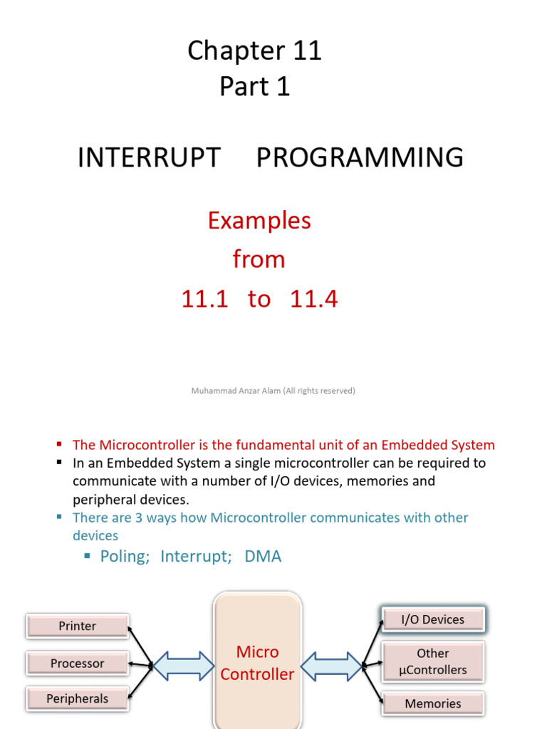 Interrupt Programming in Microcontrollers | PDF | Microcontroller ...