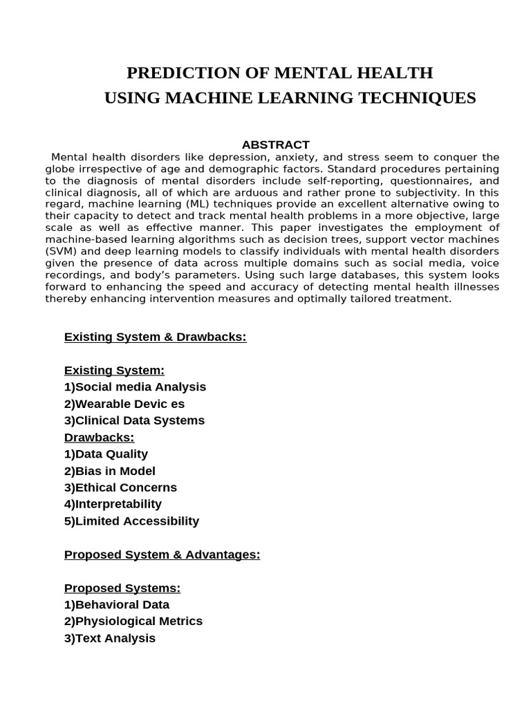 Mini Project Abstract Document 2 | PDF | Machine Learning | Graphics Processing Unit