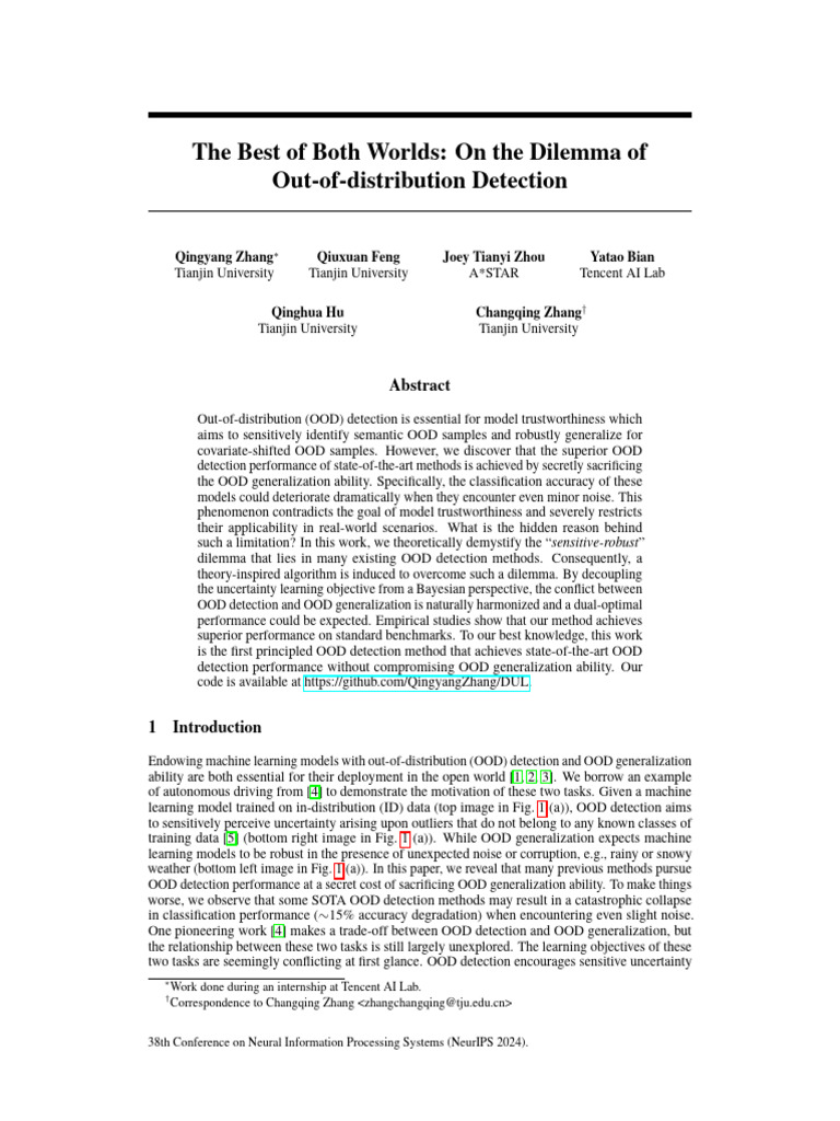 On The Dilemma Of Out Of Distribution Detection Pdf Statistical