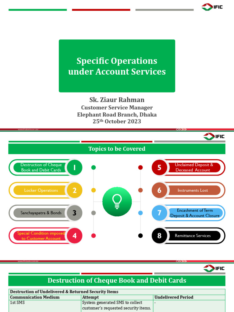 Specific Operations Under Account Services (Sk. Ziaur Rahman) 25 ...