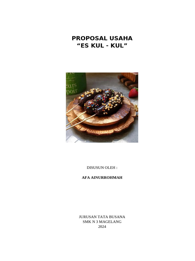 Proposal Usaha Es Kul Kul Magelang | PDF