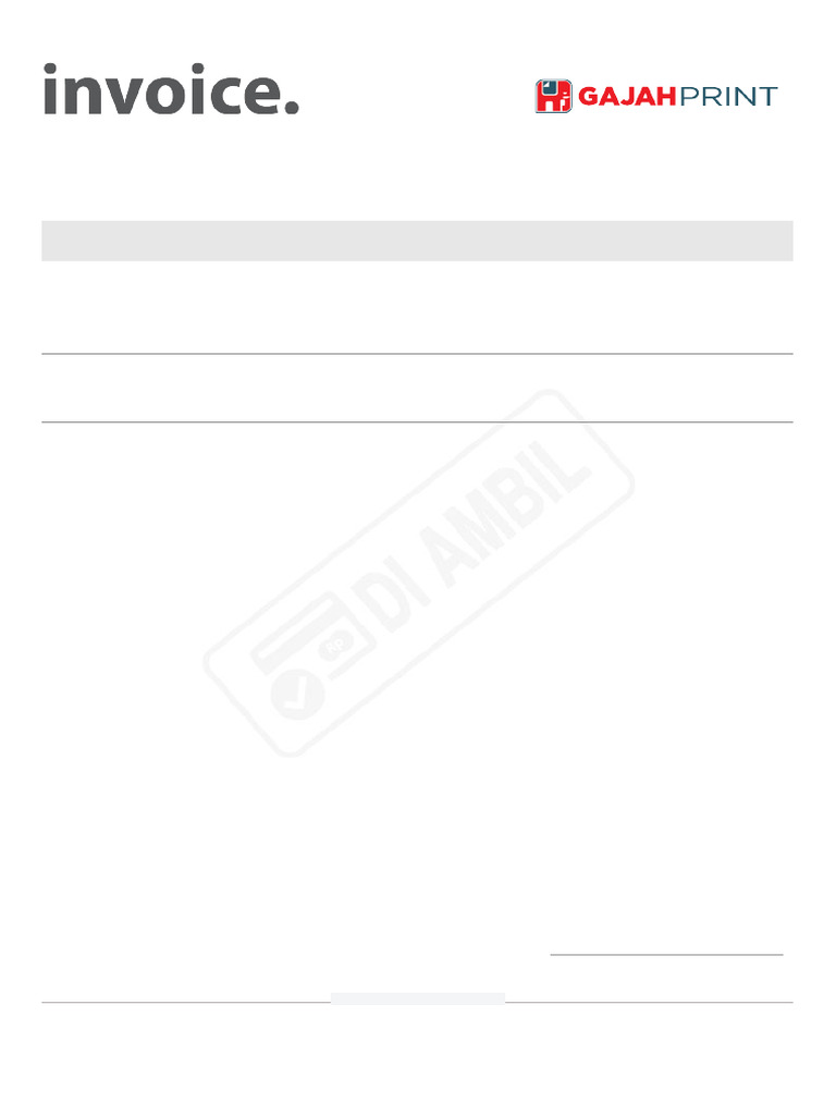 Invoice for A3 Color Print Order | PDF