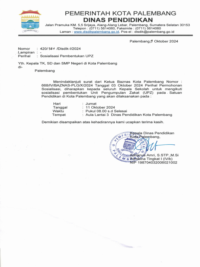 Sosialisasi Pembentukan UPZ | PDF