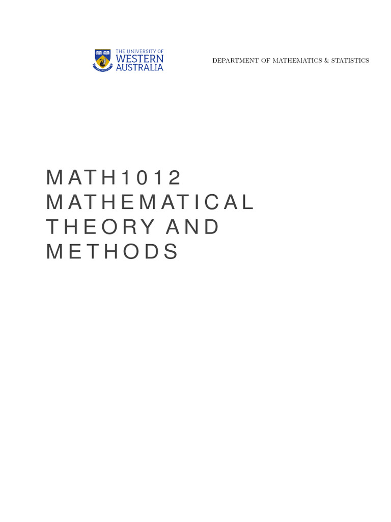 MATH1012 Reader | PDF | Matrix (Mathematics) | Fourier Series