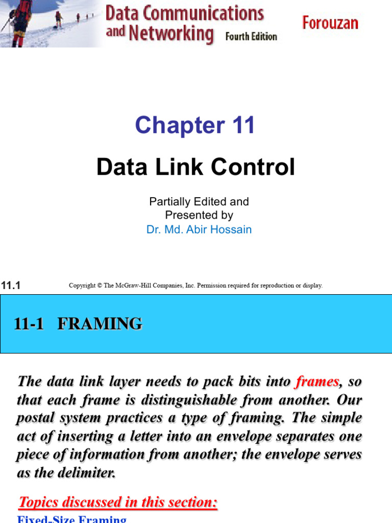 ch11_data_linkcontrol_abir | PDF | Transmission Control Protocol | Error Detection And Correction