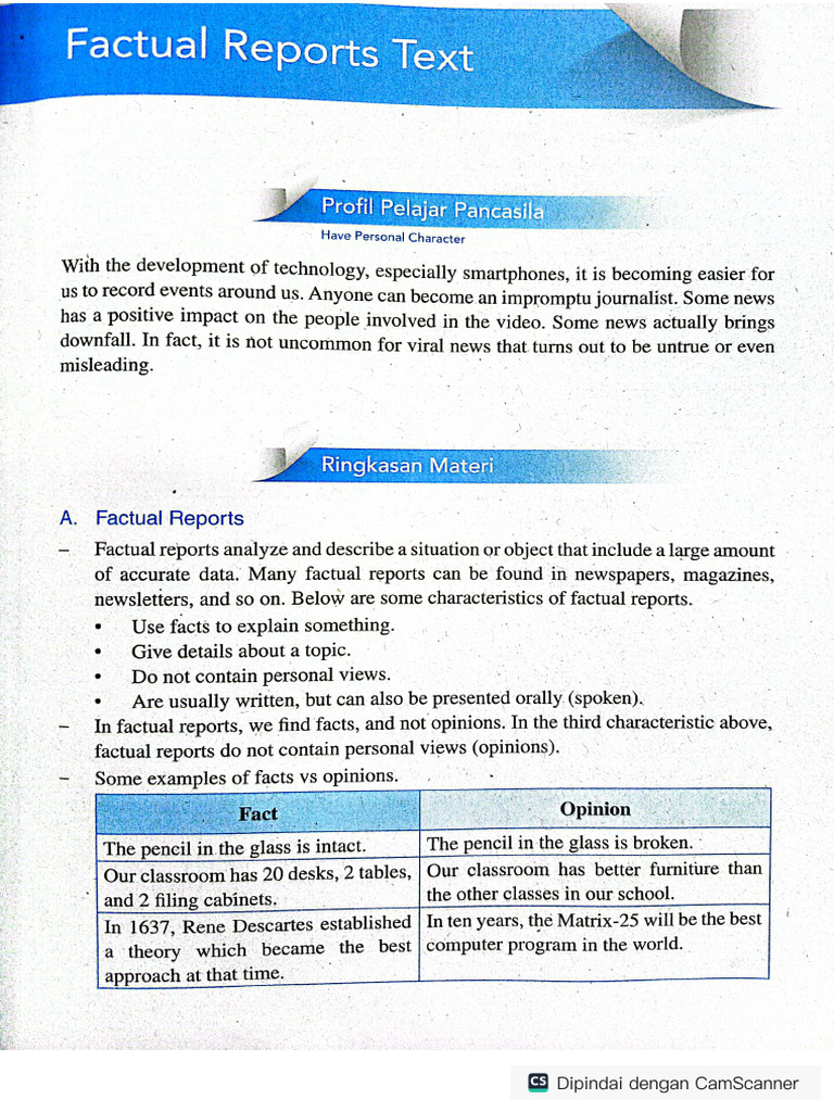 Materi Factual Report | PDF