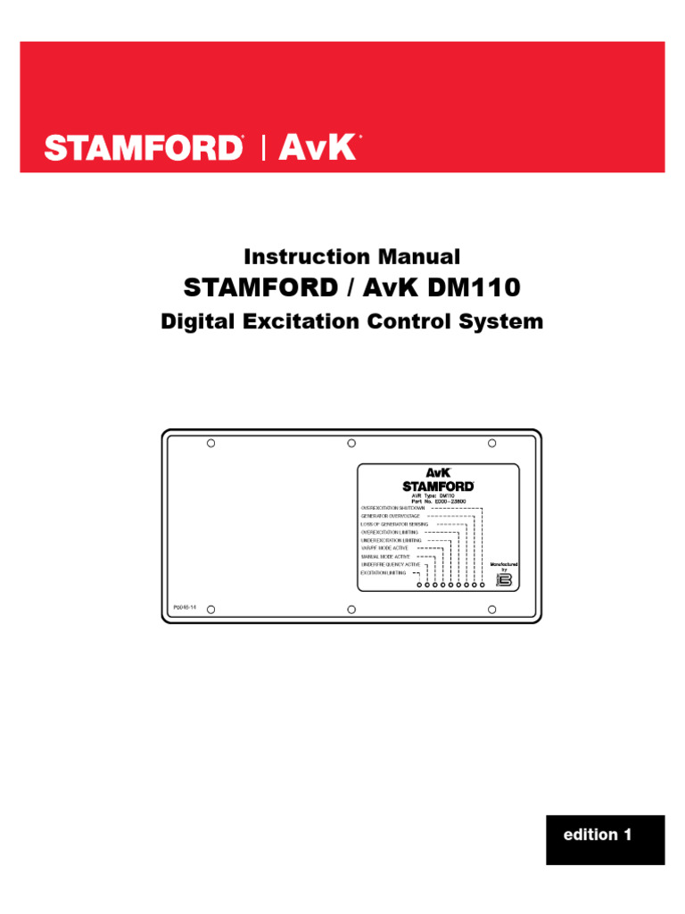 Manual Stamford Avr Dm110 | PDF | Power Supply | Alternating Current