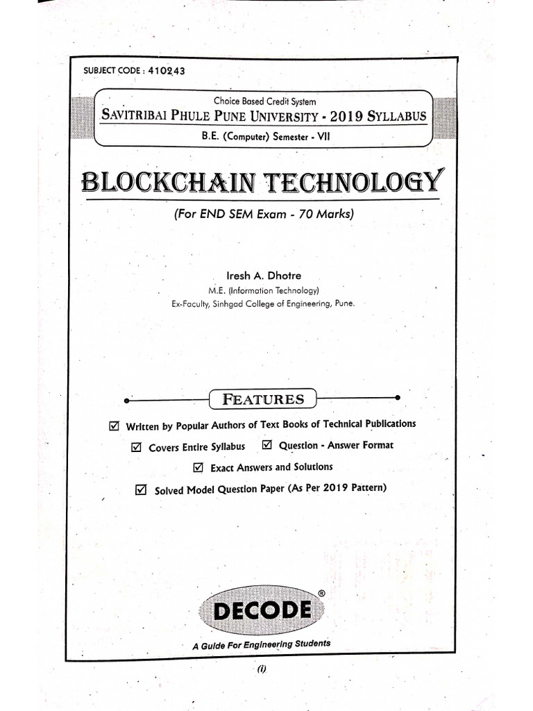 (Decode) Blockchain Technology (2019 Pattern) | PDF
