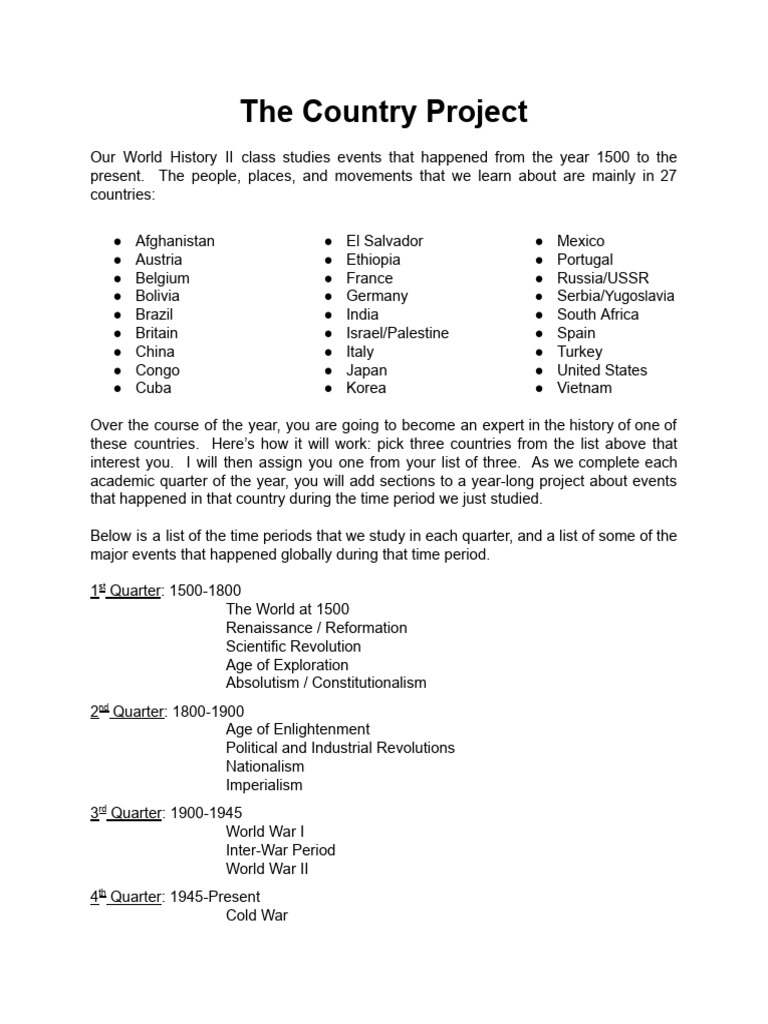 The Country Project | PDF