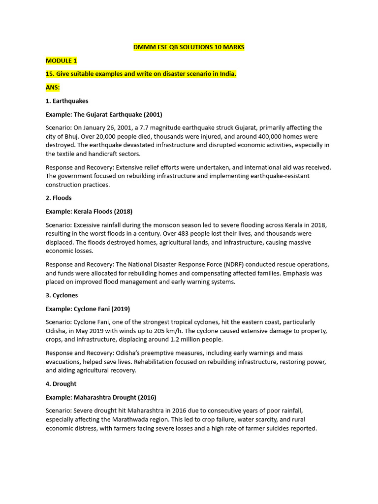 DMMM Ese QB Solutions 10 Marks | PDF | Climate Change | Climate Change Mitigation