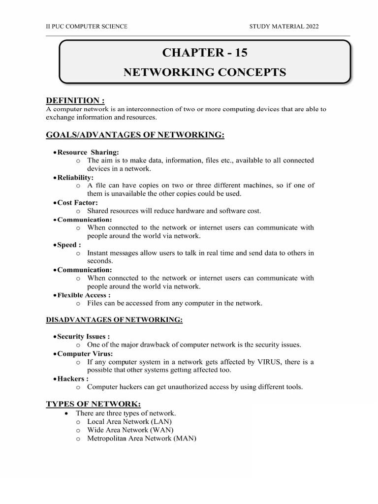 Chapter 15 (Networks) | PDF