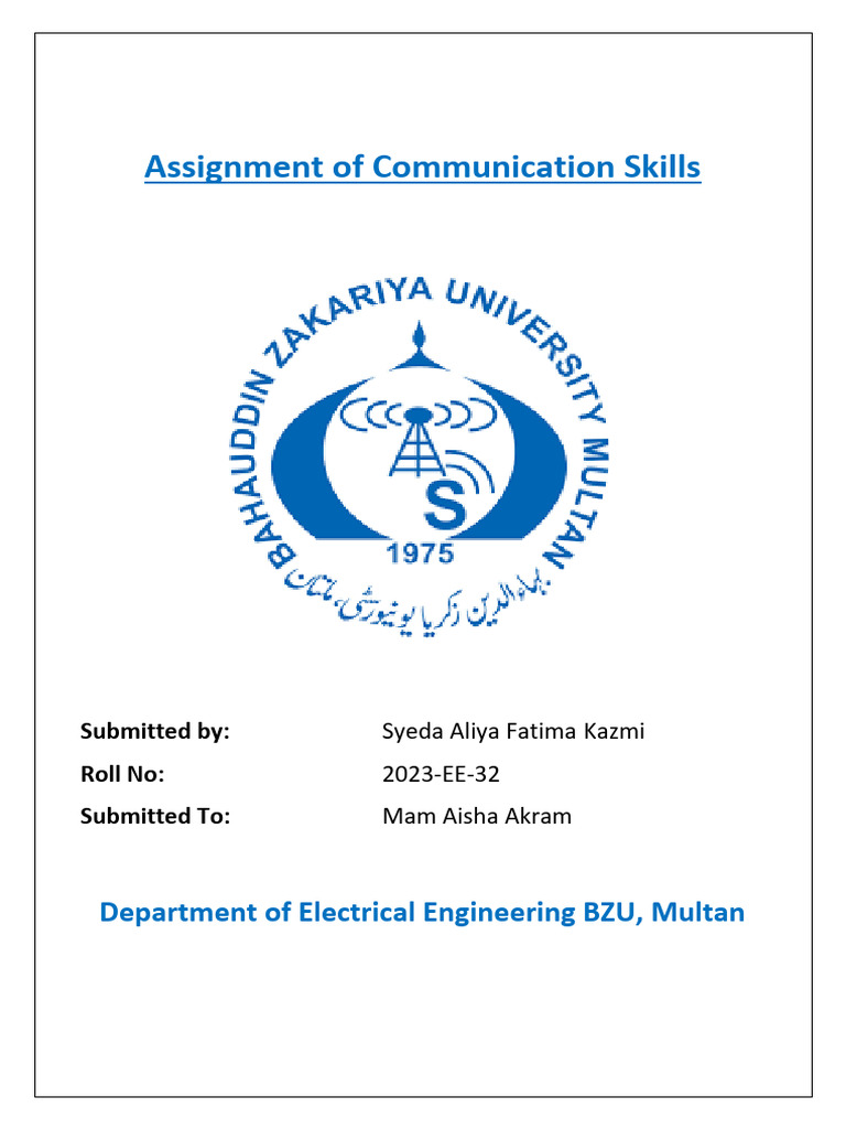 Aliya Fatima - Communication Skills | PDF | Résumé