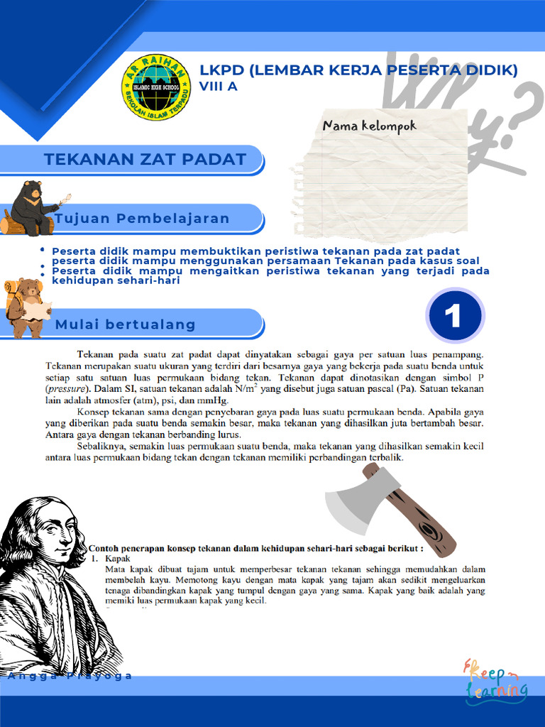 LKPD TEKANAN ZAT PADAT (1) | PDF