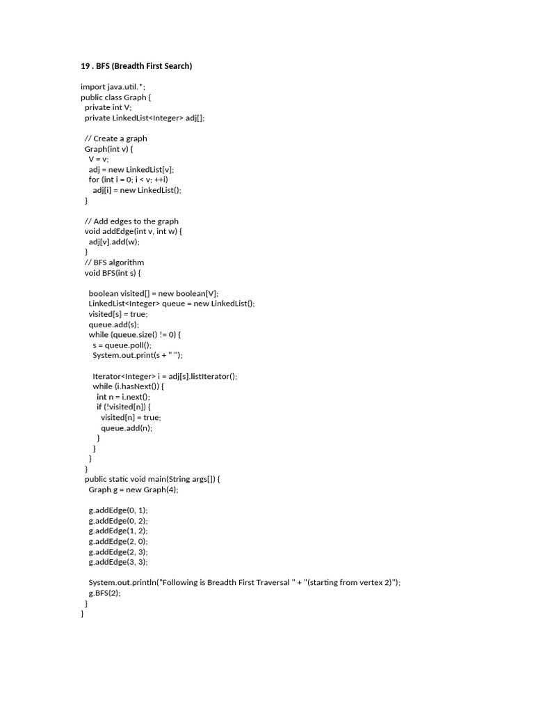 Graph Traversals(BFS, DFS) | PDF