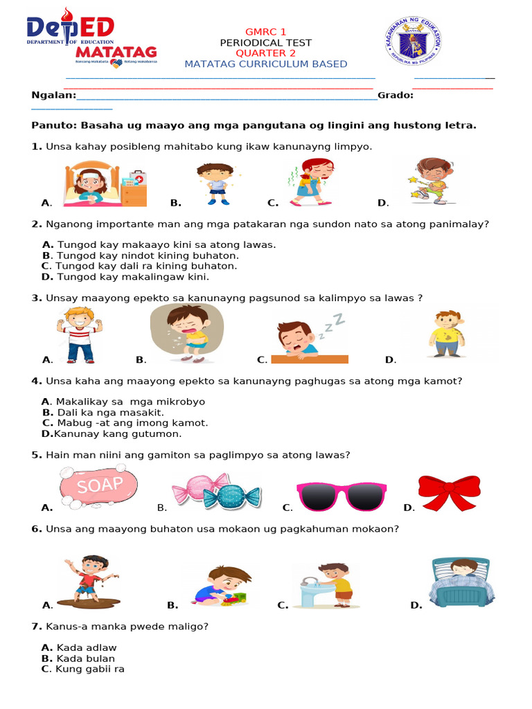 GMRC 2nd Periodical Test-Elke | PDF