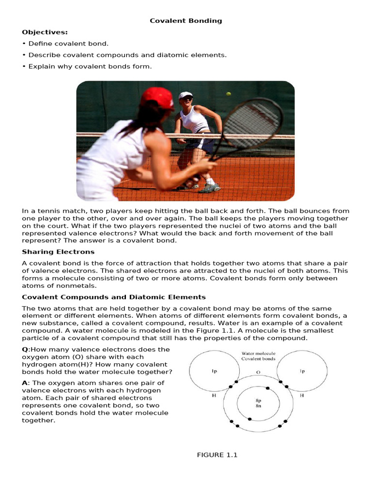 Covalent Bonding Reading | PDF | Chemical Bond | Covalent Bond