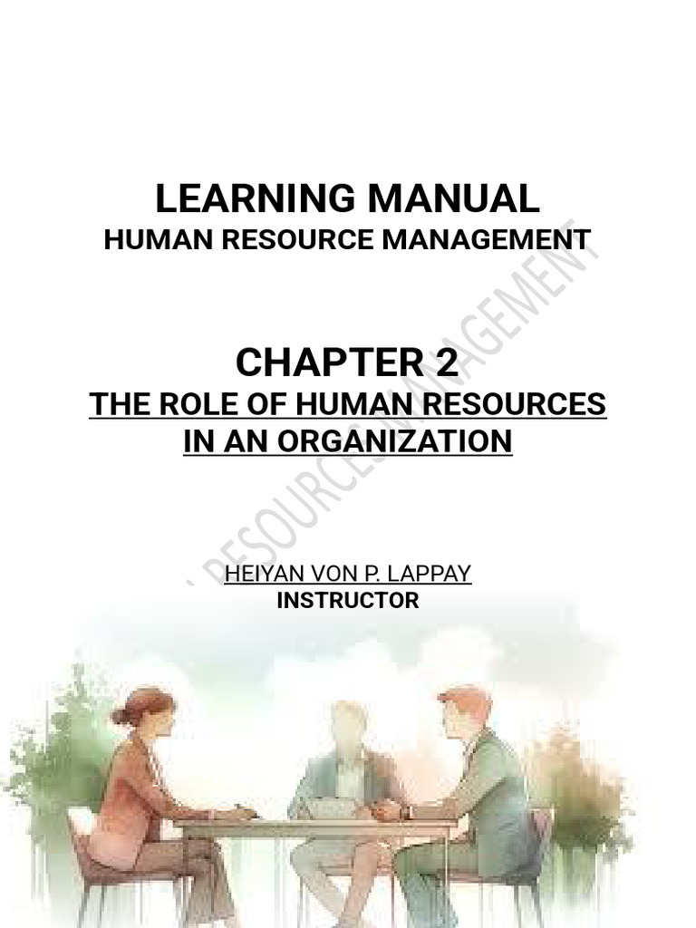 Chapter 2 - Human Resources Management | PDF | Human Resource ...